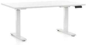 Výškově nastavitelný stůl OfficeTech D, 120 x 80 cm - bílá podnož Barva: Bílá
