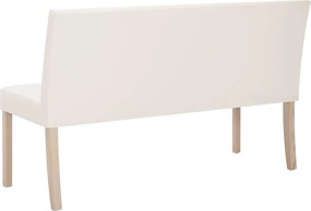 Lavice 139,5 cm krémová umělá kůže 281330