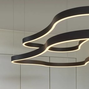 Ideal Lux - LED Lustr na lanku WAVES LED/37W/230V CRI 90 černá