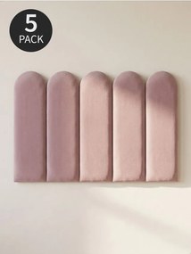 Sinsay - Čalouněné stěnové panely 5 pack - pastelová růžová