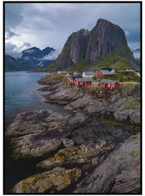Plakát Norská vesnička 30 x 40 cm