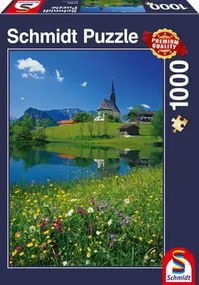 SCHMIDT Puzzle Inzell, Einsiedlhof a kostel sv. Mikuláše / 1000 dílků