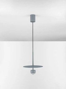 Šedomodré hliníkové LED závěsné svítidlo ø 30 cm Edem – Nova Luce