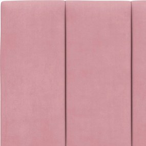 Postel s matrací Hanko růžová 160 x 200 cm samet 3208609