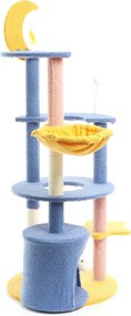 Škrabadlo pro kočky fudajo – 132 cm, modrá (64242)
