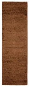 Kusový koberec shaggy Parba hnědý atyp 80x300cm