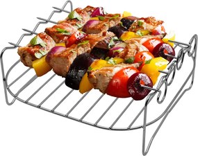 TESLA AirCook QB256 - dvouvrstvý nerezový rošt na špízy/ražniči (4 grilovací jehly), AIRCKQB256RRC