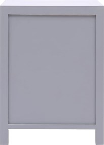 Noční stolek šedý 38 x 28 x 52 cm dřevo pavlovnie 284072