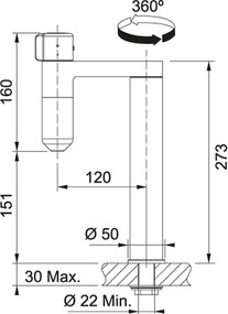 Filtrační baterie Franke Vital Tap Matná černá/nerez