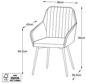 Designová židle Jadwiga písková