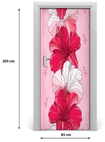 Samolepící fototapeta na dveře Hibiskus 85x205 cm