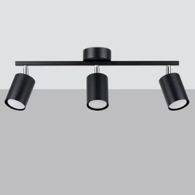 Stropní svítidlo SOLLUX LEMMI 3 černé GU10 3x40W bez žárovky SL.1128