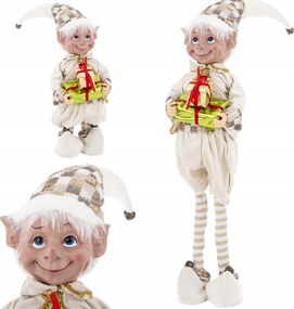 Figurka Elf Vánoční trpaslík velká 62 cm látková Mikuláš grinch