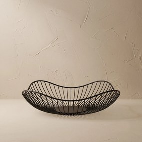 Kovová prolamovaná mísa na ovoce, 28 x 28 x 8 cm