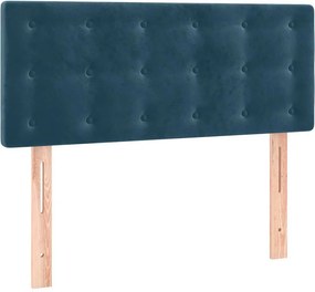 Box spring postel s matrací tmavě modrá 90x200 cm samet 3141525