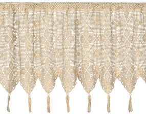 KRÁTKÁ ZÁCLONA NA PÁSCE MARTHA 150X60 CM SVĚTLEBÉŽOVÁ