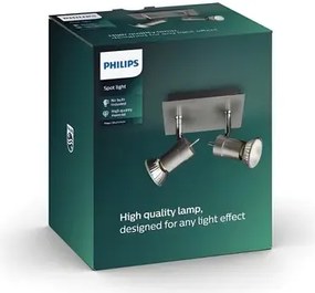 Philips Titan 2x50W hliník / Bodové svítidlo / GU10