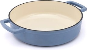 Elmich Smaltovaný litinový nízký hrnec Ember 28 cm - modrá