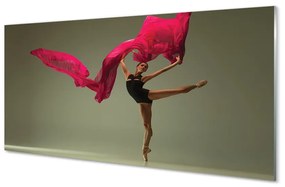 Obraz na skle Baletka růžová Materiál 125x50 cm