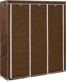 vidaXL Šatní skříň s přihrádkami a tyčemi 150x45x175 cm textil [282454] Barva: Hnědá