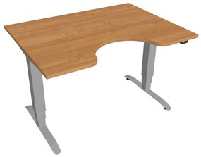 Hobis Motion Elektr. nastavitelný stůl 120x90 - HOBIS ERGO MOTION MSE 3 1200 Dekor stolové desky: olše, Barva kovové podnože: stříbrná