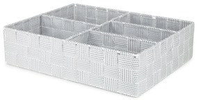 Organizér na prádlo a doplňky Compactor Toronto - 5 dílný, 32 x 25 x 8 cm, bílo-šedý