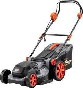 Outsunny elektrická sekačka na trávu 1800 W s šířkou záběru 40 cm, funkcí mulčování a 50L košem, odnímatelná výškově nastavitelná rukojeť, 6 nastaven…