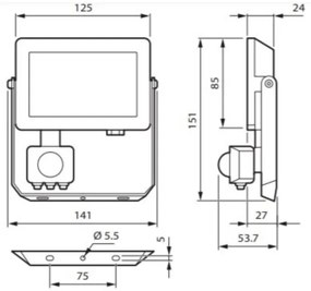 Philips - LED Reflektor se senzorem DECOFLOOD LED/20W/230V IP65