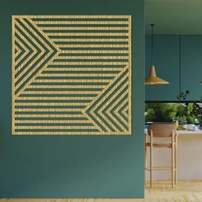 Dřevěný obraz na zeď s geometrickým vzorem | SENTOP PR0487