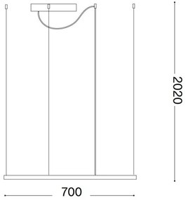 Ideal Lux - LED Lustr na lanku ORACLE SLIM LED/44W/230V 3000K 70x70 cm bílá