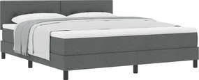 Postel s boxspringem s čelo Tmavě šedá 180 x 200 cm textil 3338707