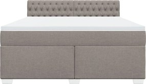 Box spring postel s matrací taupe 180x200 cm textil 3285978