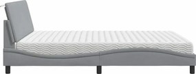 Postel s matrací Hanko světle šedá 180 x 200 cm textil 3310545