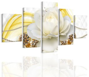 Malvis ® Obraz růže ve zlatě Velikost: 150x80 cm