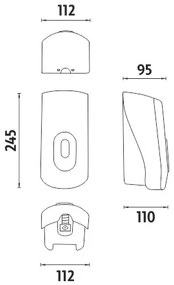 Nimco Zásobník dezinfekčního gelu nebo tekutého mýdla HP 9531-M-04