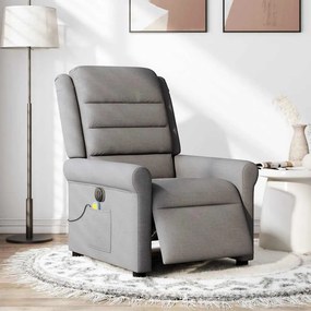 Elektrické masážní polohovací křeslo taupe textil 3303311