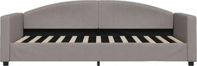 Válenda s matrací taupe 90 x 200 cm textil 3197173