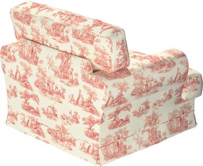 Potah na křeslo IKEA Ekeskog barva červená látka vzorované