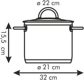 TESCOMA Hrnec VISION s poklicí ø 22 cm, 5,5 l