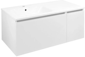 Sapho Sapho, LOREA skříňka s umyvadlem 101x46x51, 5cm (70+30cm), levá, bílá matná, LE070-3131-L-01