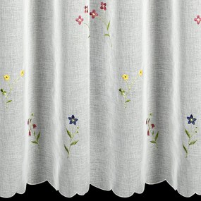 ZÁCLONA NA POUTKÁCH MARIKA 350X145 CM KVĚTY