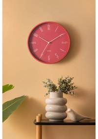 Karlsson 5988RD designové nástěnné hodiny tmavě růžová, pr. 30 cm