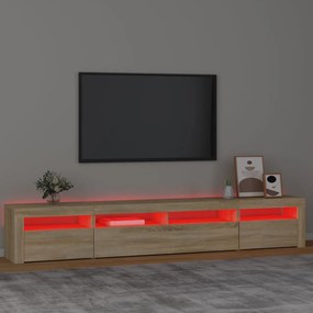 TV skříňka s LED osvětlením dub sonoma 240x35x40 cm 3152724