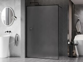 Mexen, Mexen Kioto-XF sprchová stěna s rámem 70 x 202 cm, 10 mm matná, černá - 800-070-104-70-30-X