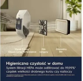 Electrolux EB31C1DB modrá / Sáčkový vysavač / 750 W / 3 L / 78 dB / HE