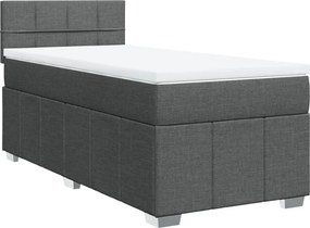 Box spring postel s matrací tmavě šedá 90x190 cm textil 3286924