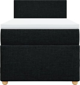 Box spring postel s matrací černá 90x190 cm textil 3286530