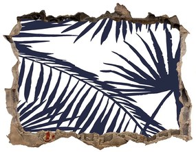 Wallmuralia Nálepka 3D díra samolepící Listí palmy 95x64 cm
