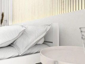 Postel IKAROS DOUBLE 160 x 200 cm, bílá Matrace: Bez matrace, Rošt: S laťkovým roštem