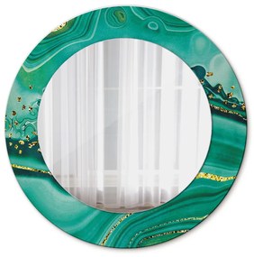 Kulaté dekorativní zrcadlo Achát jaspis marble fi 50 cm